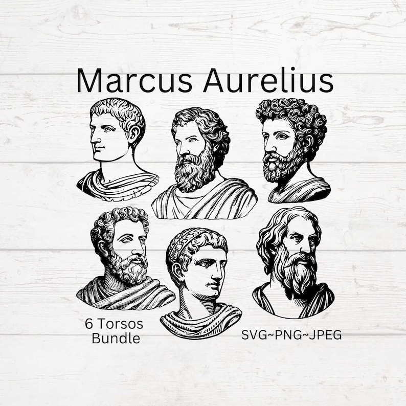 Marcus Aurelius Roman Emperor 6 Torso SVG Files for Cricut Users, Nerva ...