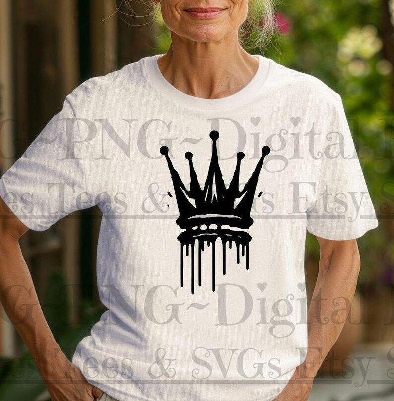 Dripping Black Crowns SVG: Graffiti Style Cut File Bundle (digital ...