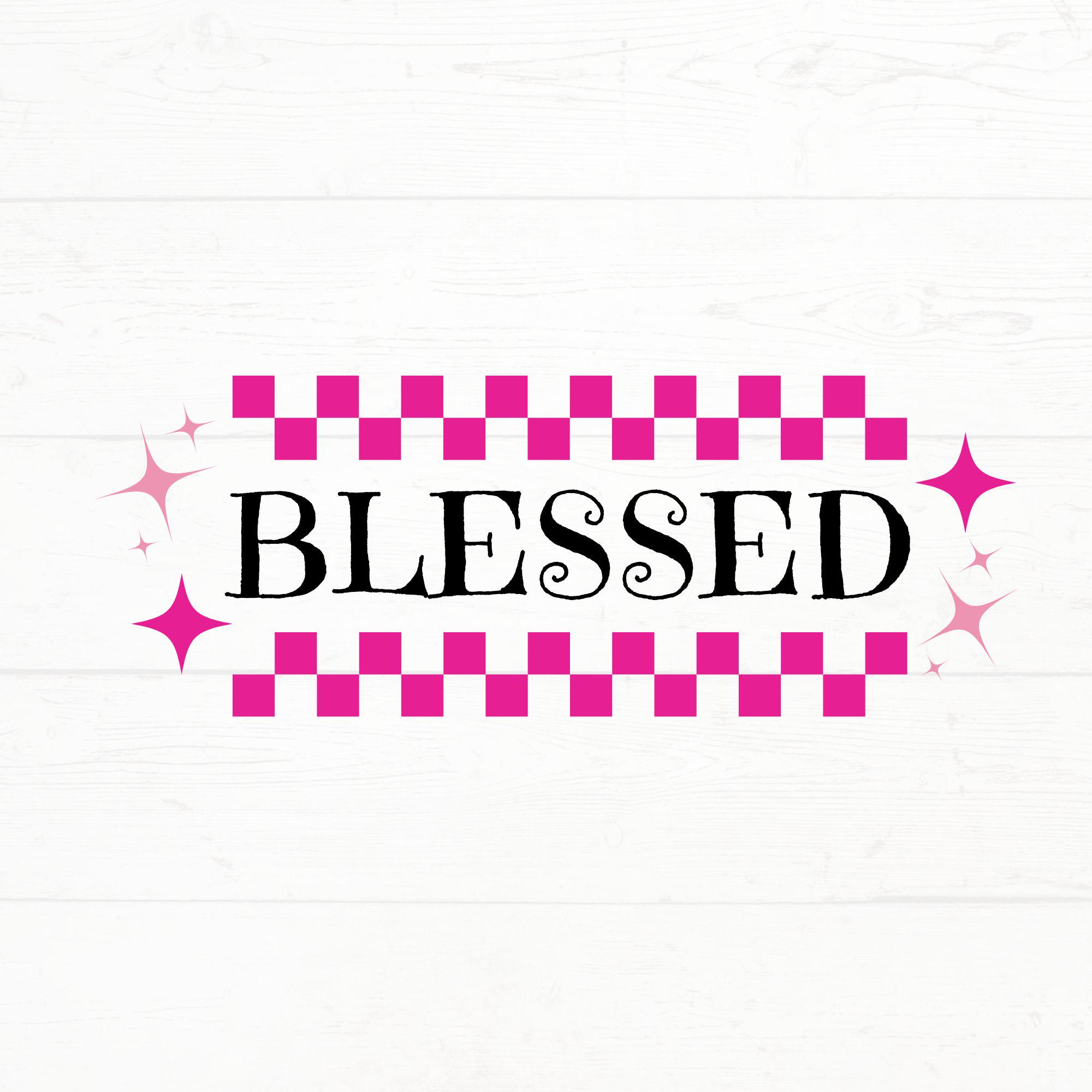 Blessed PNG SVG, Blessed Word Svg, Pink Blessed Word Svg Png, Religious ...