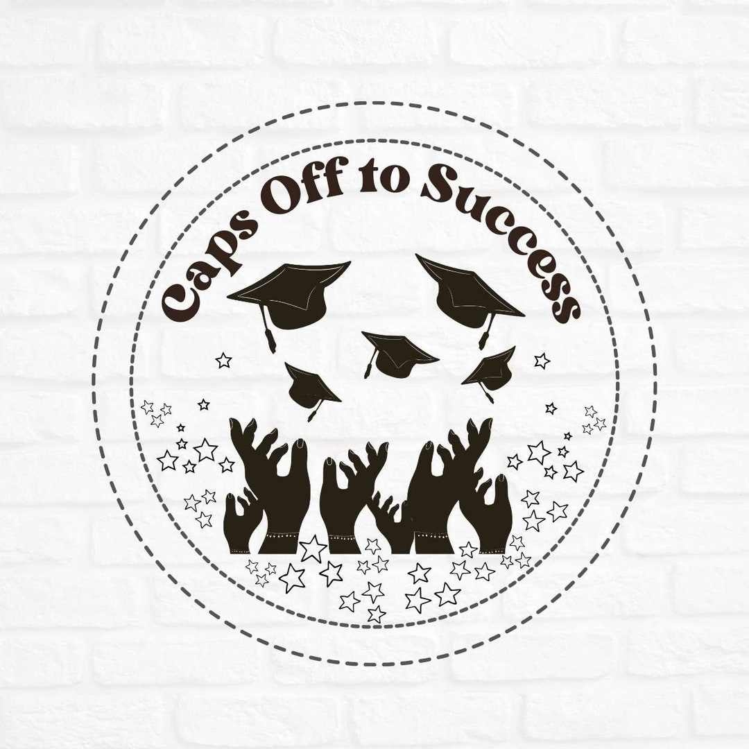 Graduation Celebration Female Hands Throwing Caps SVG for Cricut Users ...