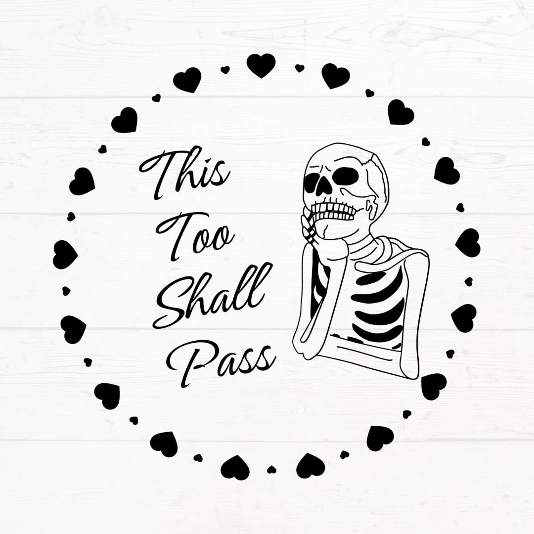 Skull Pondering Svg Png Printable File, Funny Skeleton SVG for Diyers ...