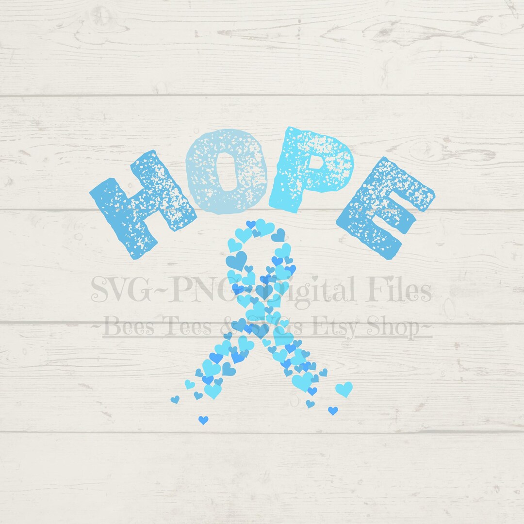 Blue Awareness Ribbon Svg Png, Lt Blue Cancer Ribbon Cut File, Prostate ...
