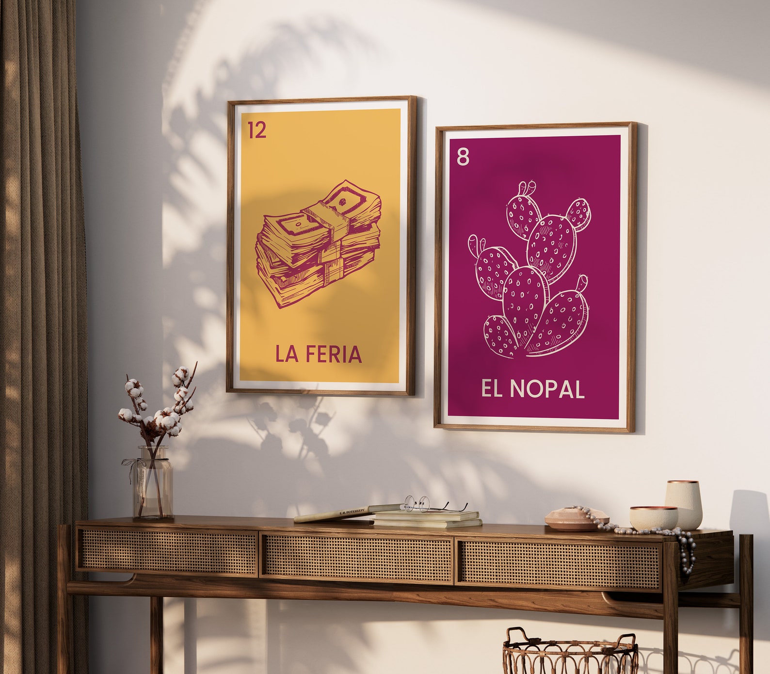 Mexican Loteria Prints Set of 3 El Nopal La Feria El Tequila Loteria ...