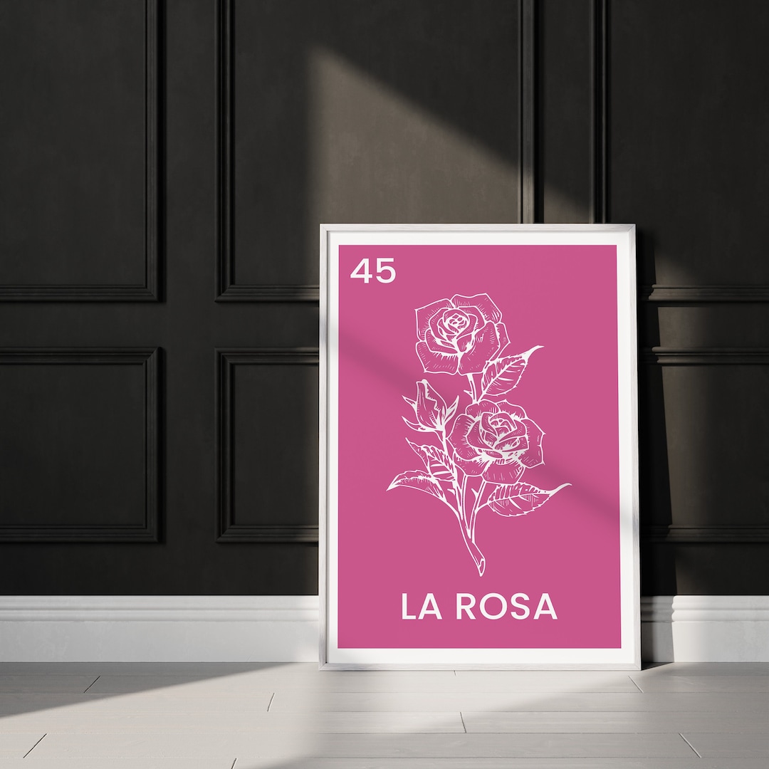 La Rosa Loteria Card Mexican Loteria Art Print Loteria Art - Etsy