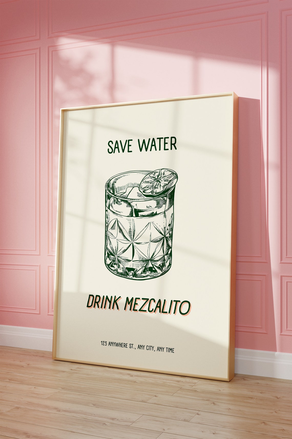 Mezcal Poster Mezcal Gift Retro Mezcal Art Poster Drinks Wall Decor ...