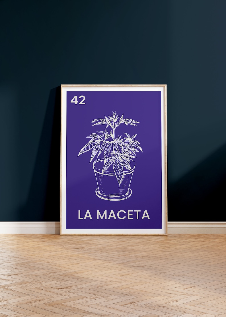 Poster Mexican Loteria La Pota La Mota Digital Print Loteria Designs ...