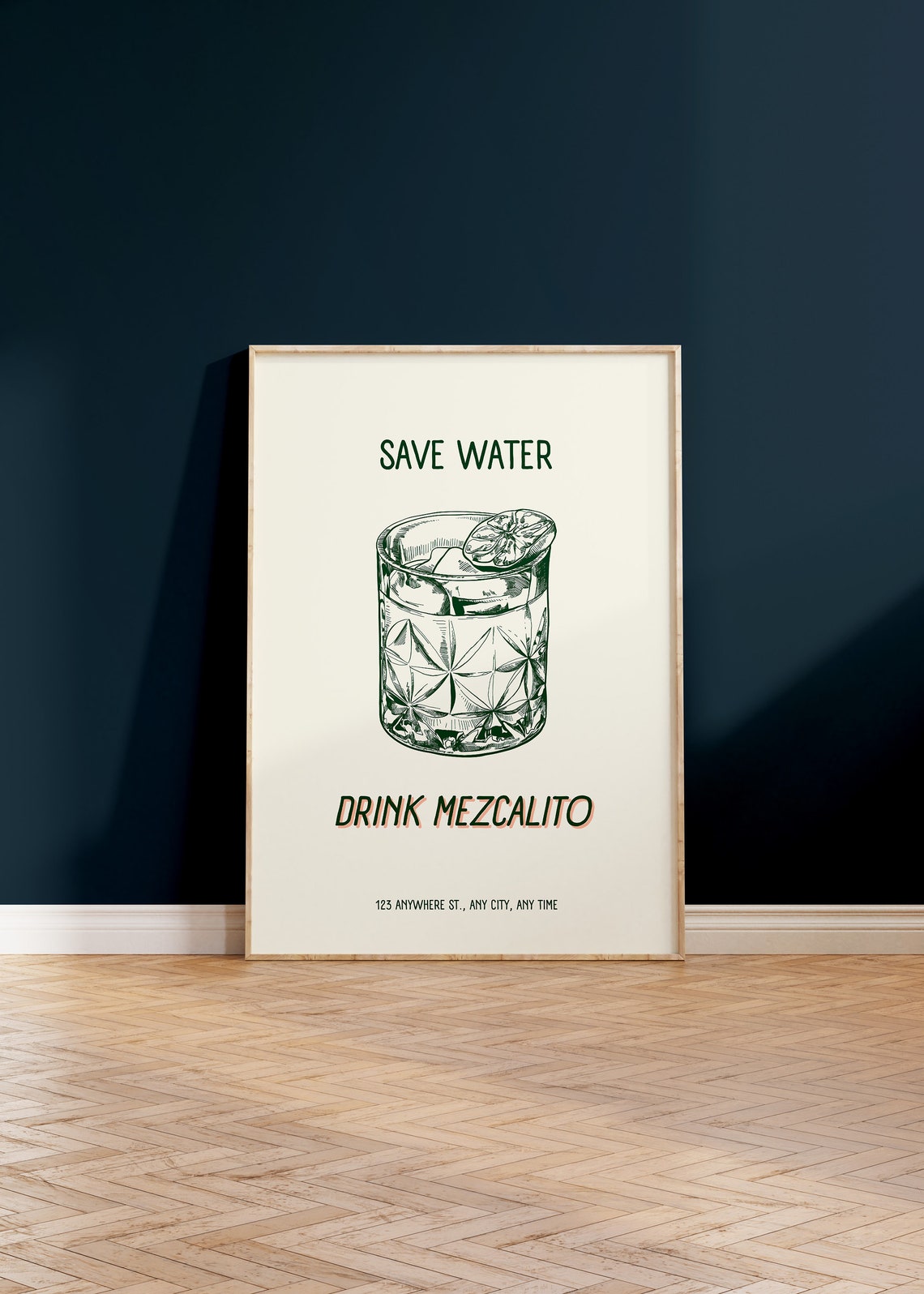 Mezcal Poster Mezcal Gift Retro Mezcal Art Poster Drinks Wall Decor ...