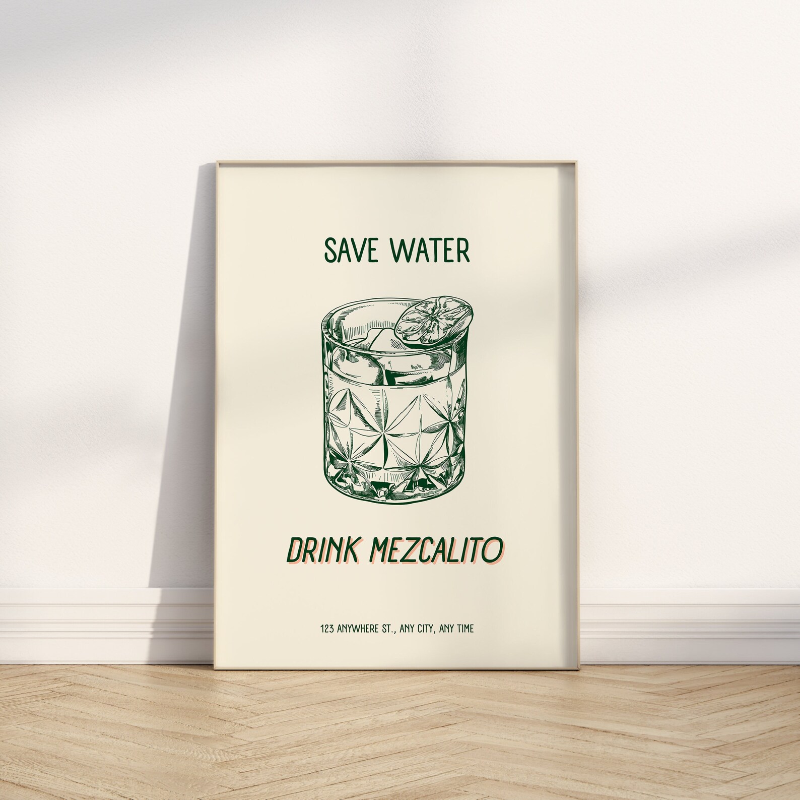 Mezcal Poster Mezcal Gift Retro Mezcal Art Poster Drinks Wall Decor ...