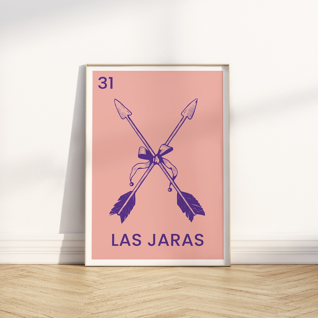 Las Jaras Mexican Lottery Loteria Card Mexicaan Loteria Wall Art Latinx ...