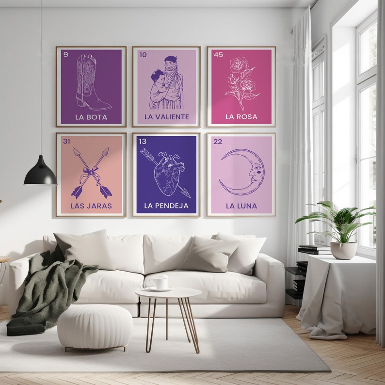 Mexican Loteria Print La Luna Loteria Art Print Loteria Designs Latinx ...