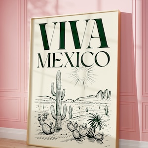 Viva Mexico Print Mexico Art Poster Mexico Wall Art Mexico Travel ...