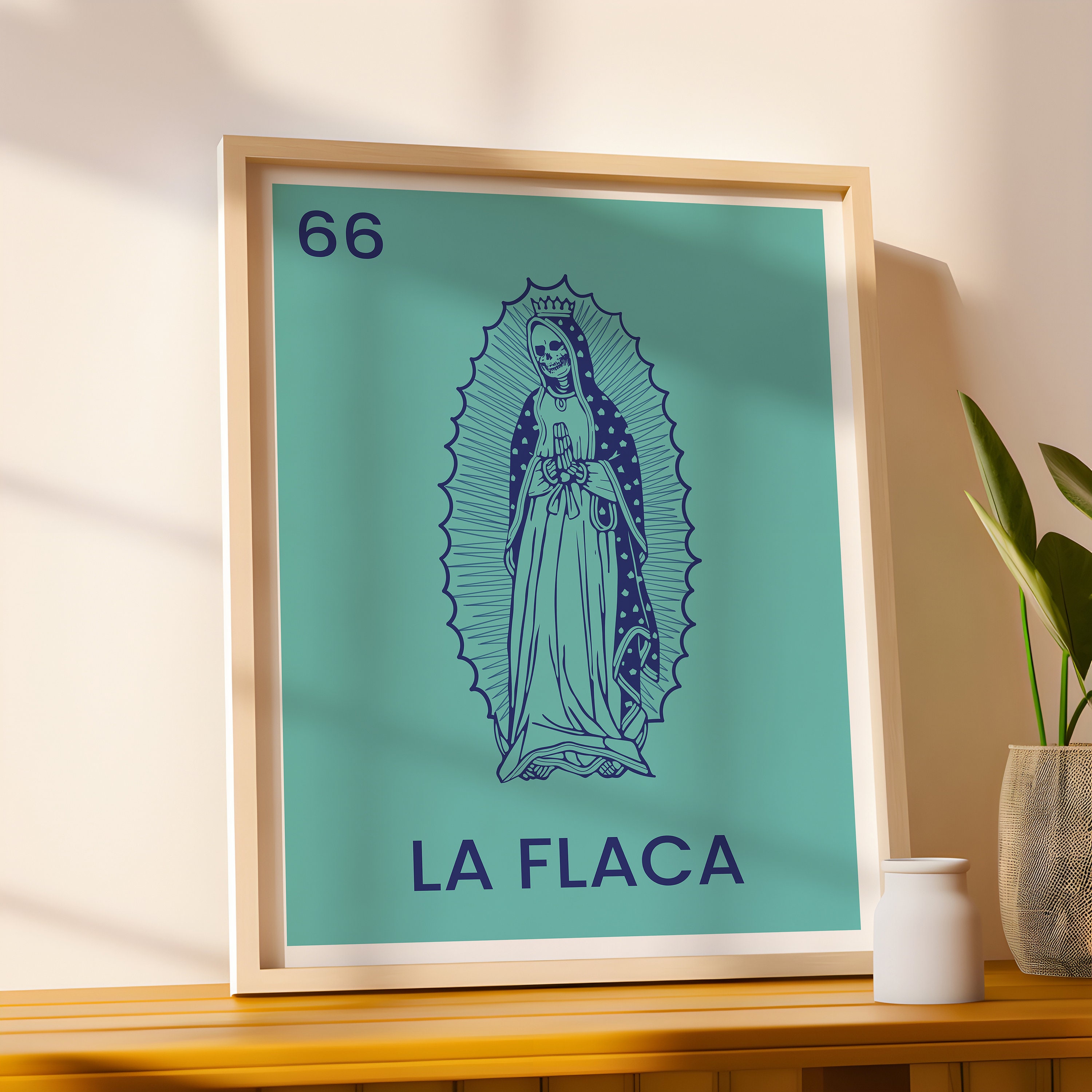 Mexican Loteria Print La Muerte Latinx Posters Santa Muerte Print ...