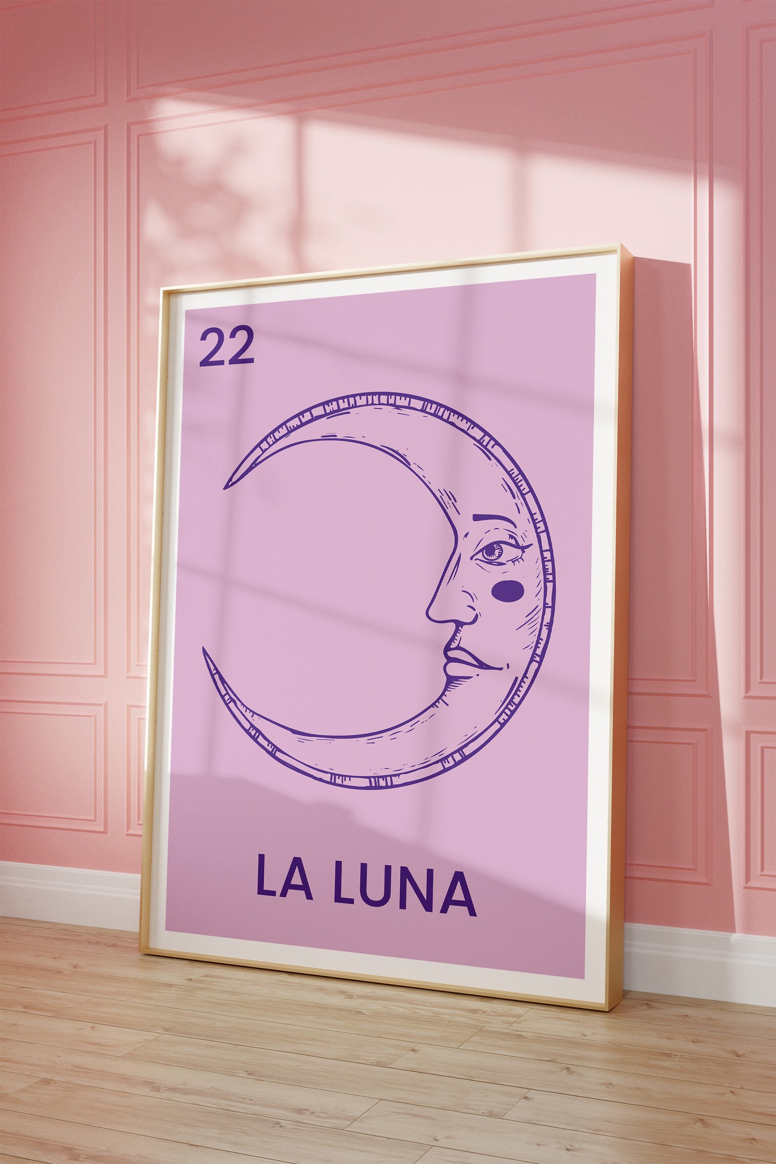 Mexican Loteria Print La Luna Loteria Art Print Loteria Designs Latinx ...