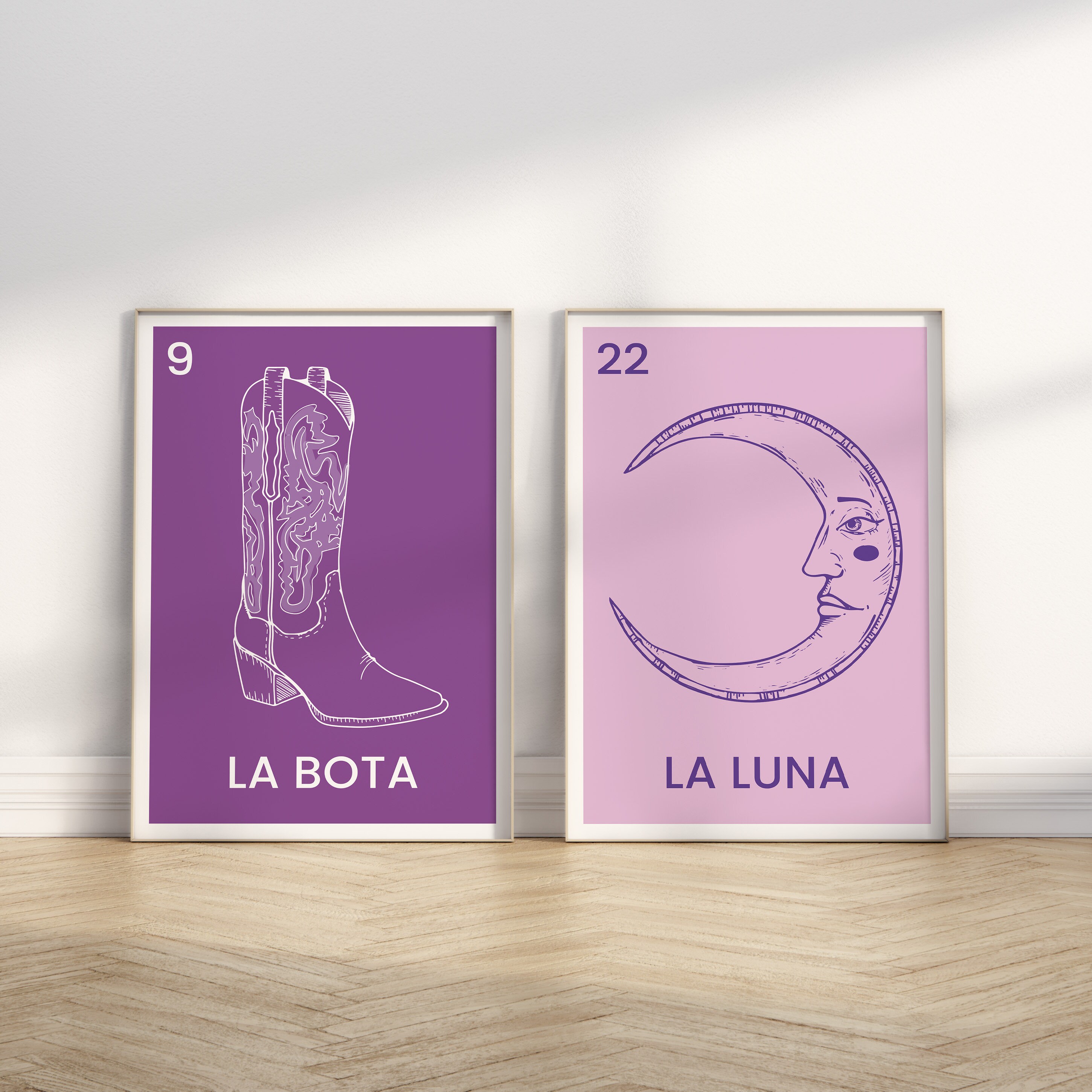 Mexican Loteria Print La Luna Loteria Art Print Loteria Designs Latinx ...