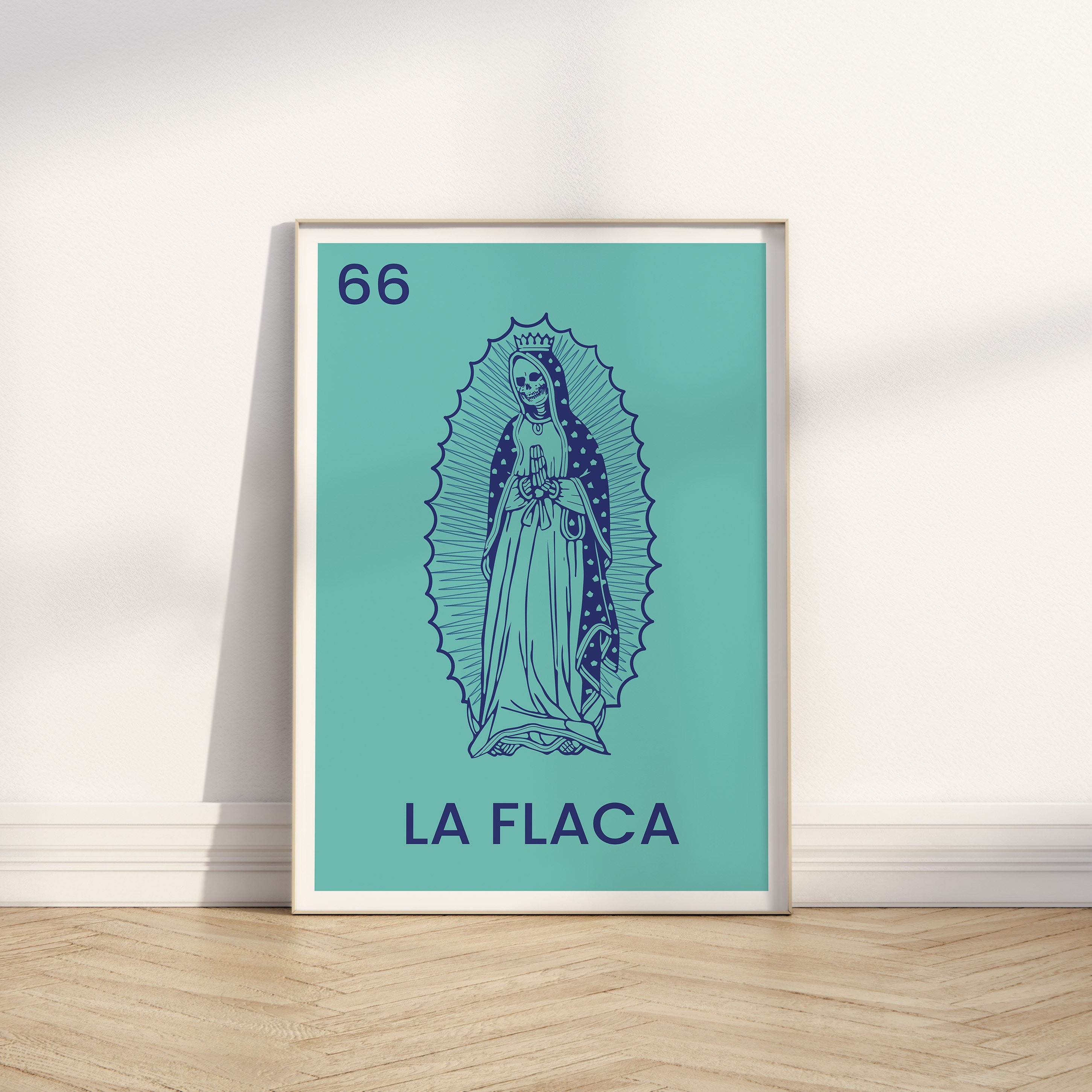 Mexican Loteria Print La Muerte Latinx Posters Santa Muerte Print ...