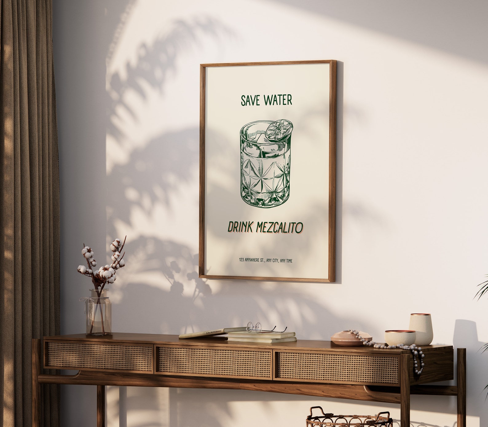 Mezcal Poster Mezcal Gift Retro Mezcal Art Poster Drinks Wall Decor ...