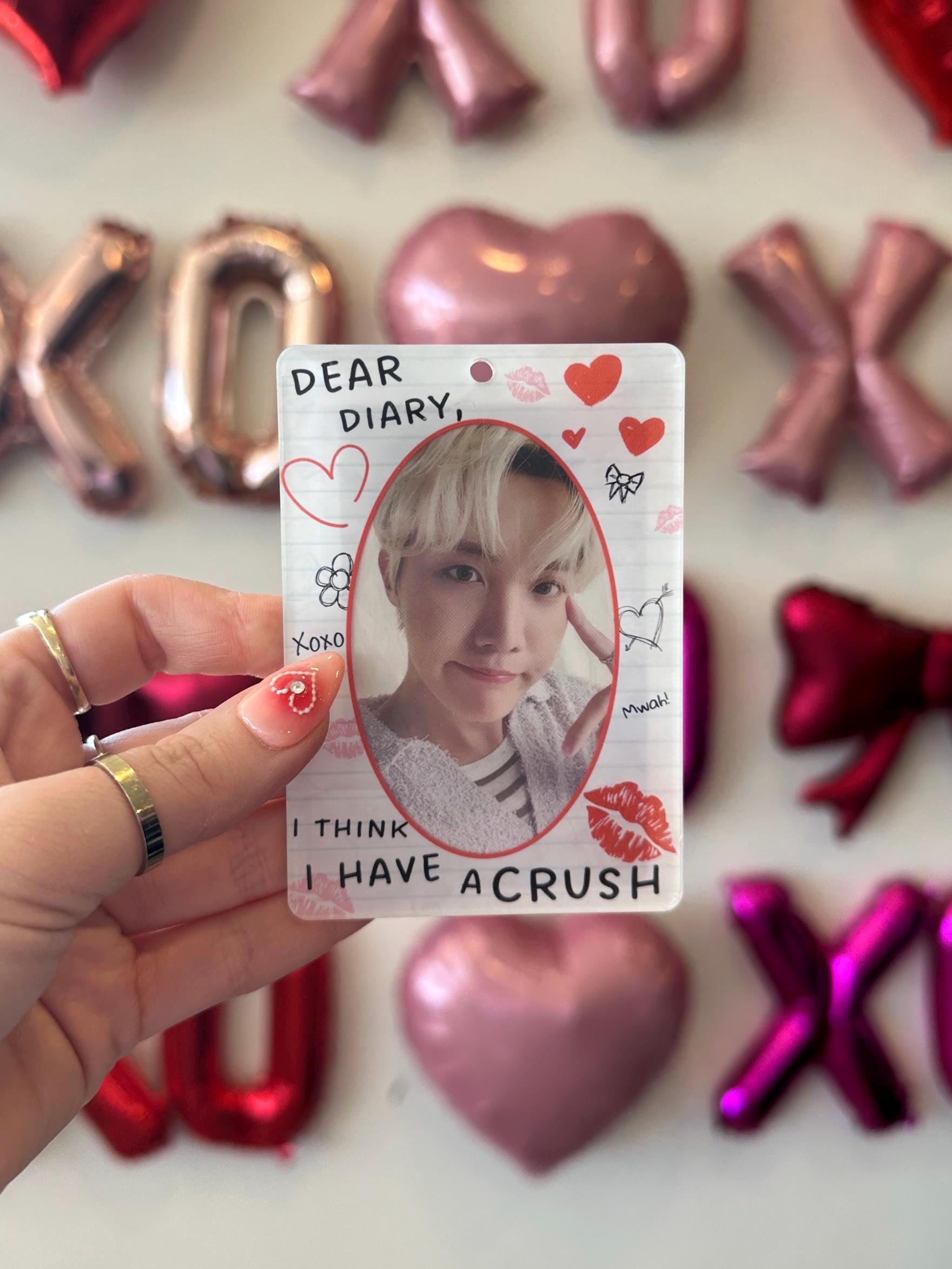 Dear Diary Acrylic Photocard Holder: K-pop PC Keychain Crush - Etsy
