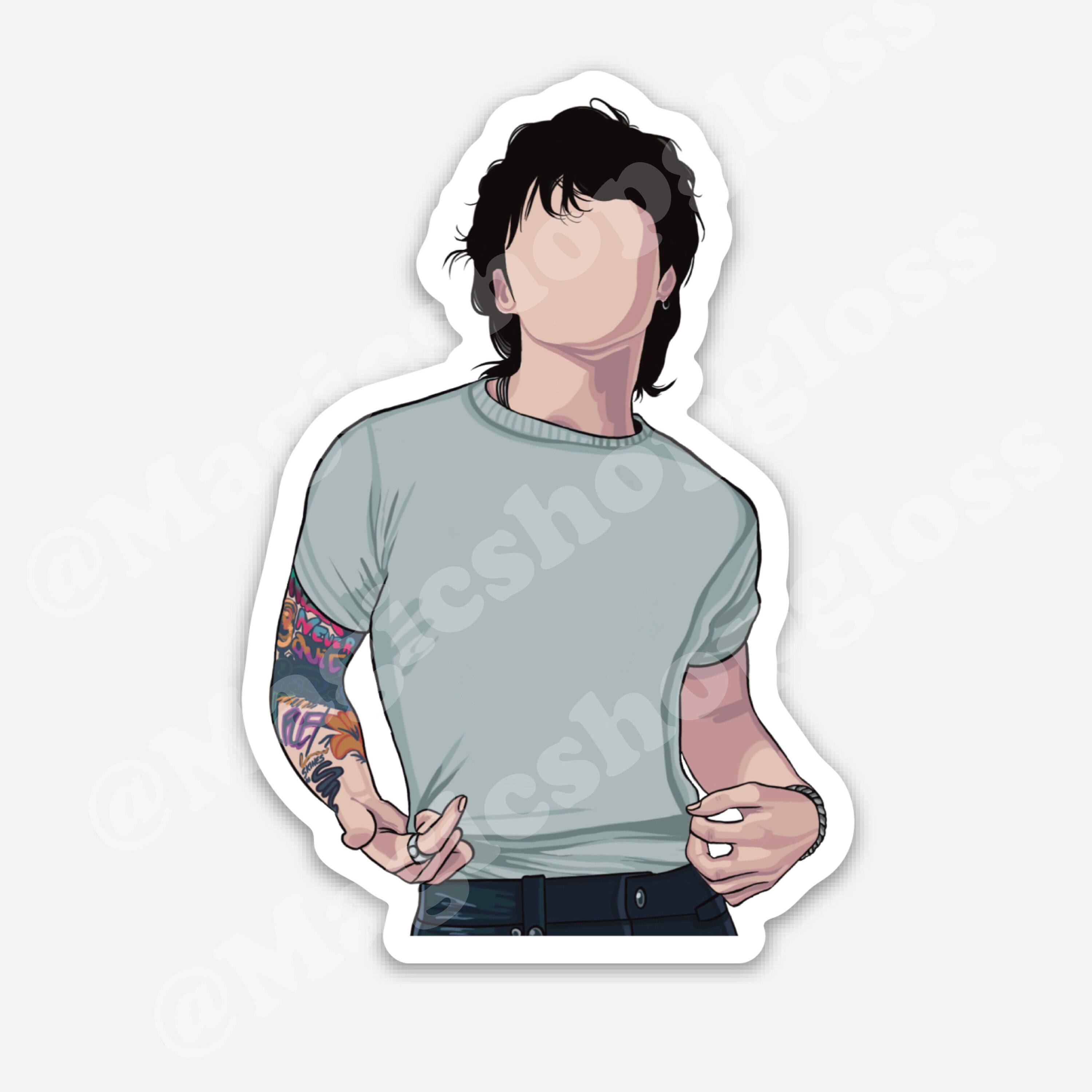 BTS Jungkook Golden Sticker BTS Stickers Bangtan Sticker - Etsy