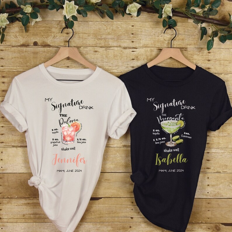 Custom Cocktail Tshirt,espresso Martini,signature Drinks,inappropriate ...