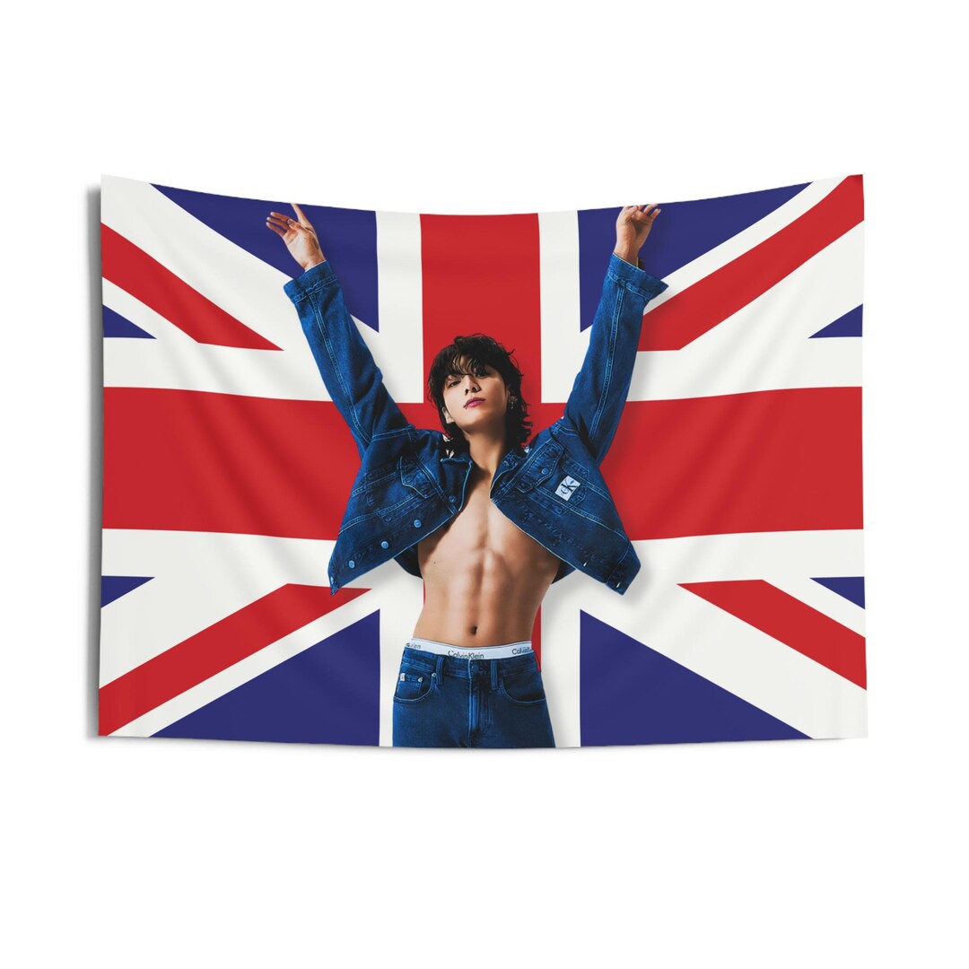 Bts Jungkook Abs UK Flag Banner, Jungkook Seven Kpop Flag, Jungkook ...
