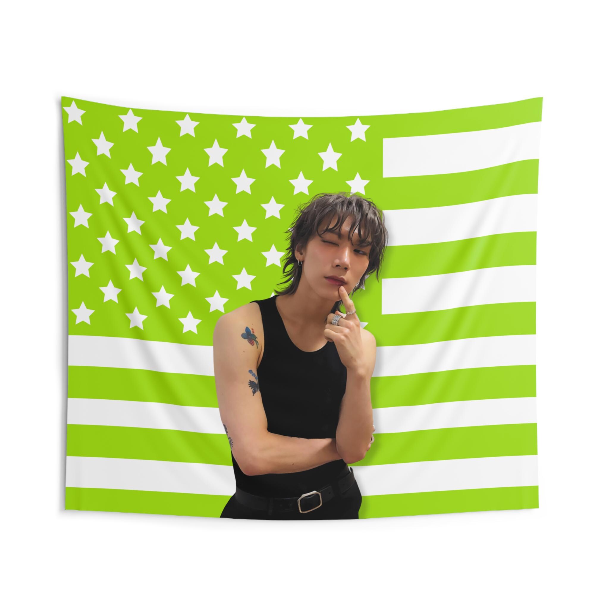 NCT Ten Neon America Flag Banner, NCT Members Custom Kpop Flag, NCT 127 ...