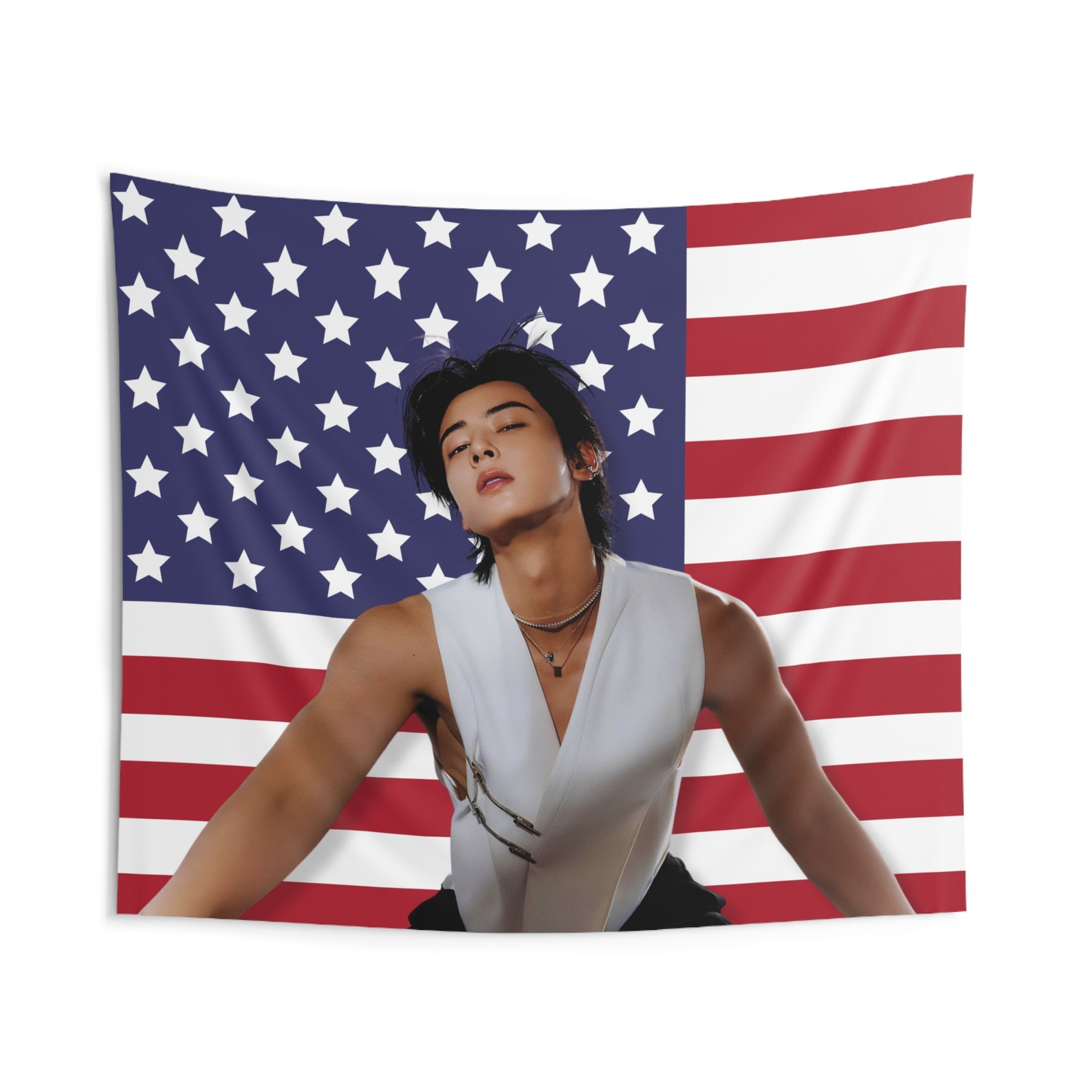 ASTRO Cha Eun Woo America Flag Banner, Eunwoo New Drama Kpop Flag, Cha ...