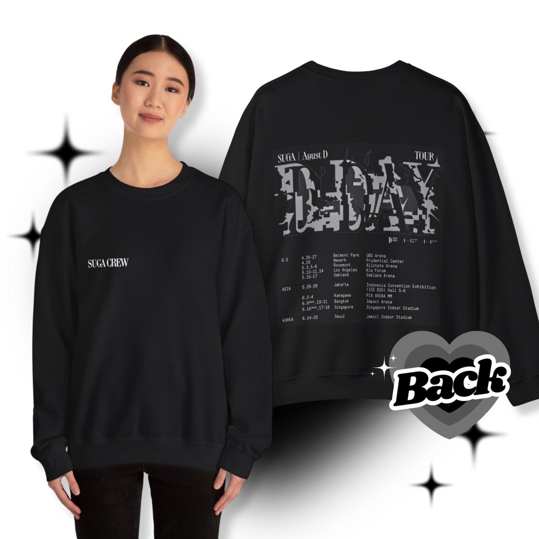 Suga Crew Agust D Tour Sweatshirt, D-day Agust D World Tour Merch ...