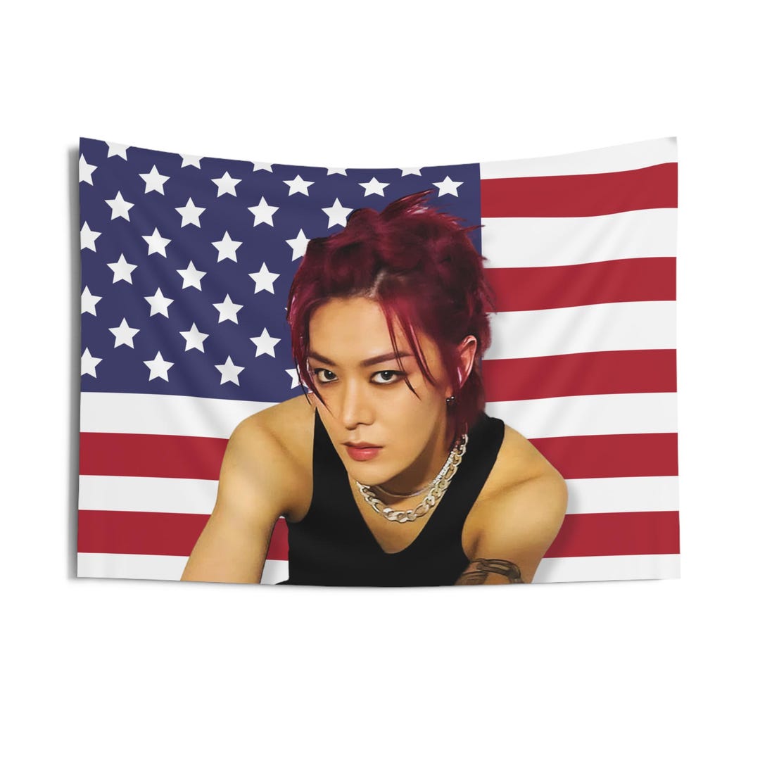 NCT Yuta Red Hair America Flag Banner, NCT Members Kpop Flag, NCT Dream ...