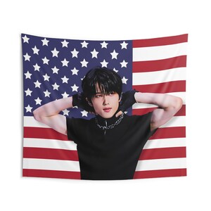 NCT Jisung America Flag Banner, NCT Members Kpop Flag, NCT Dream Merch ...
