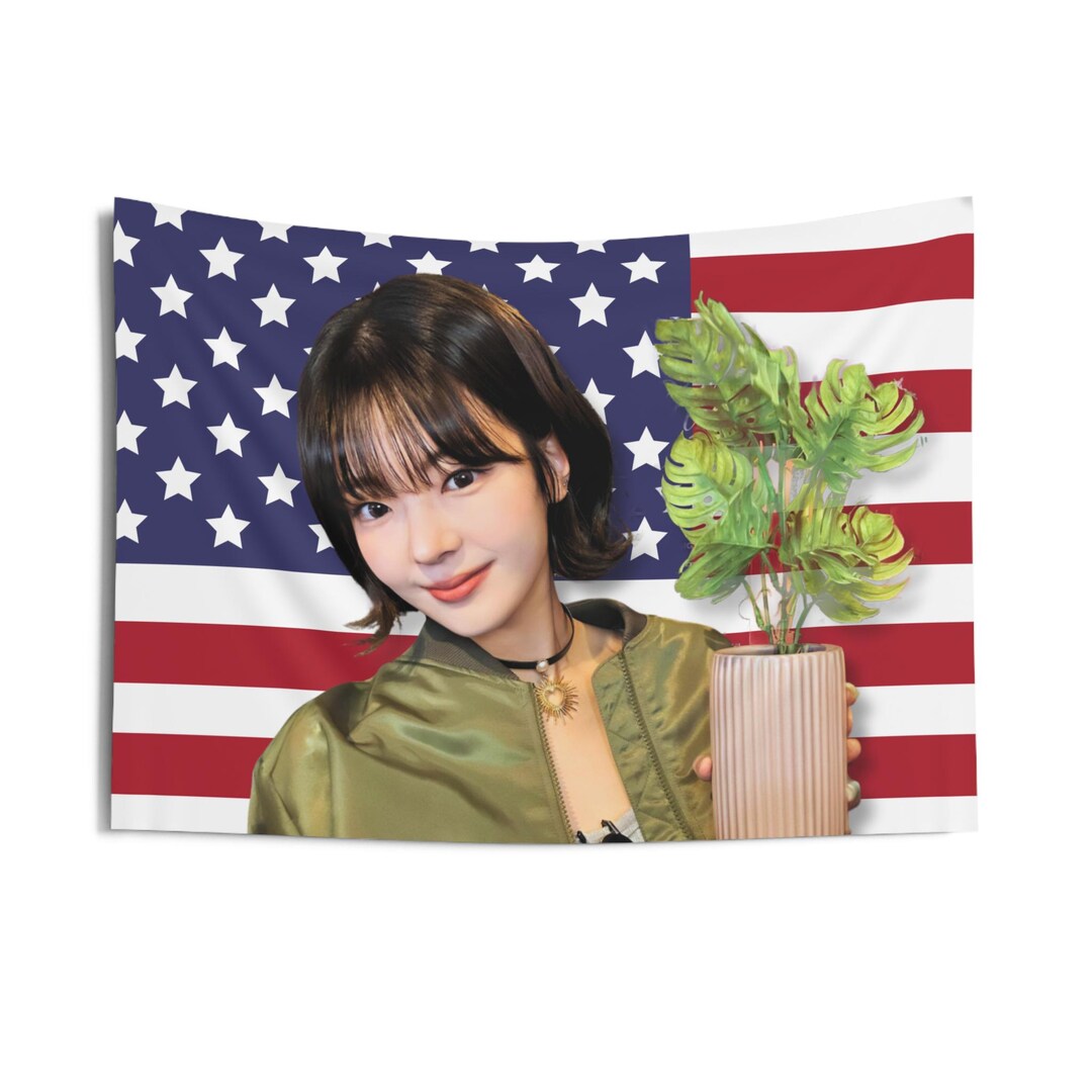 Itzy Lia Selfie 2024 America Flag Banner, Itzy Tour Kpop Flag, Itzy ...