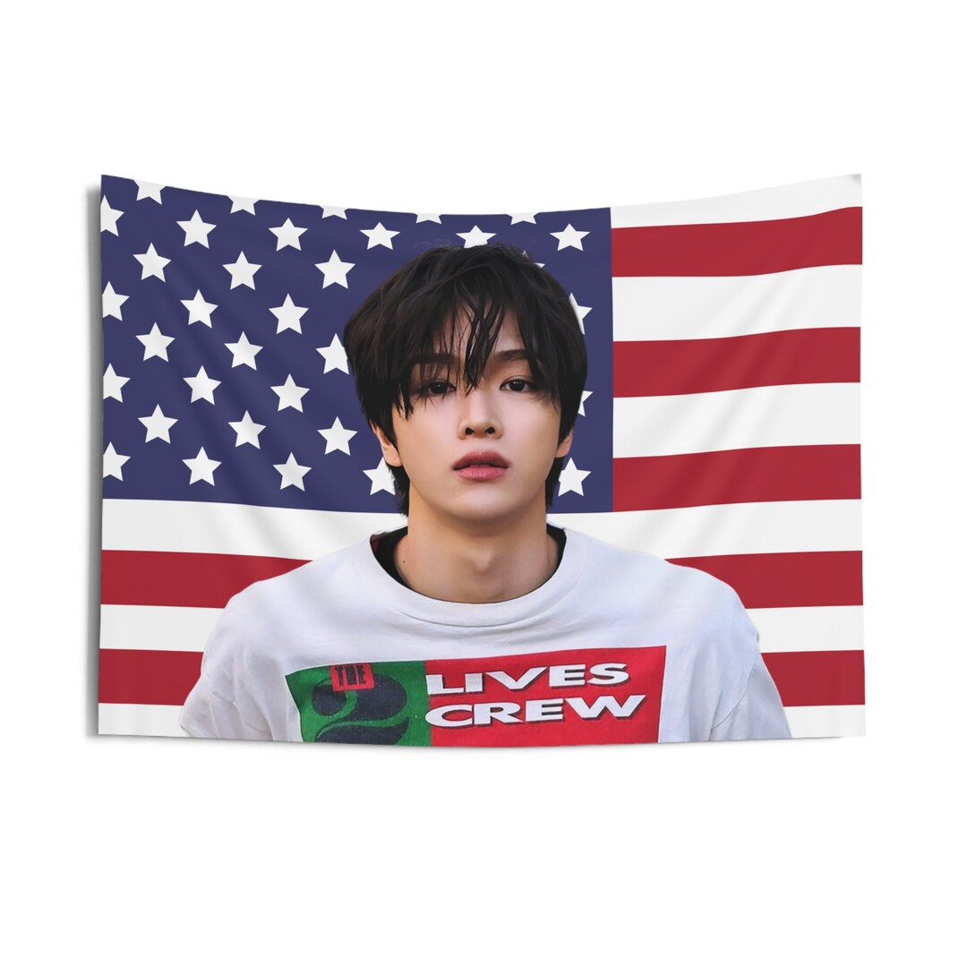 Riize Sungchan Instagram America Flag, Riize Fancon 2024 Kpop Flag ...