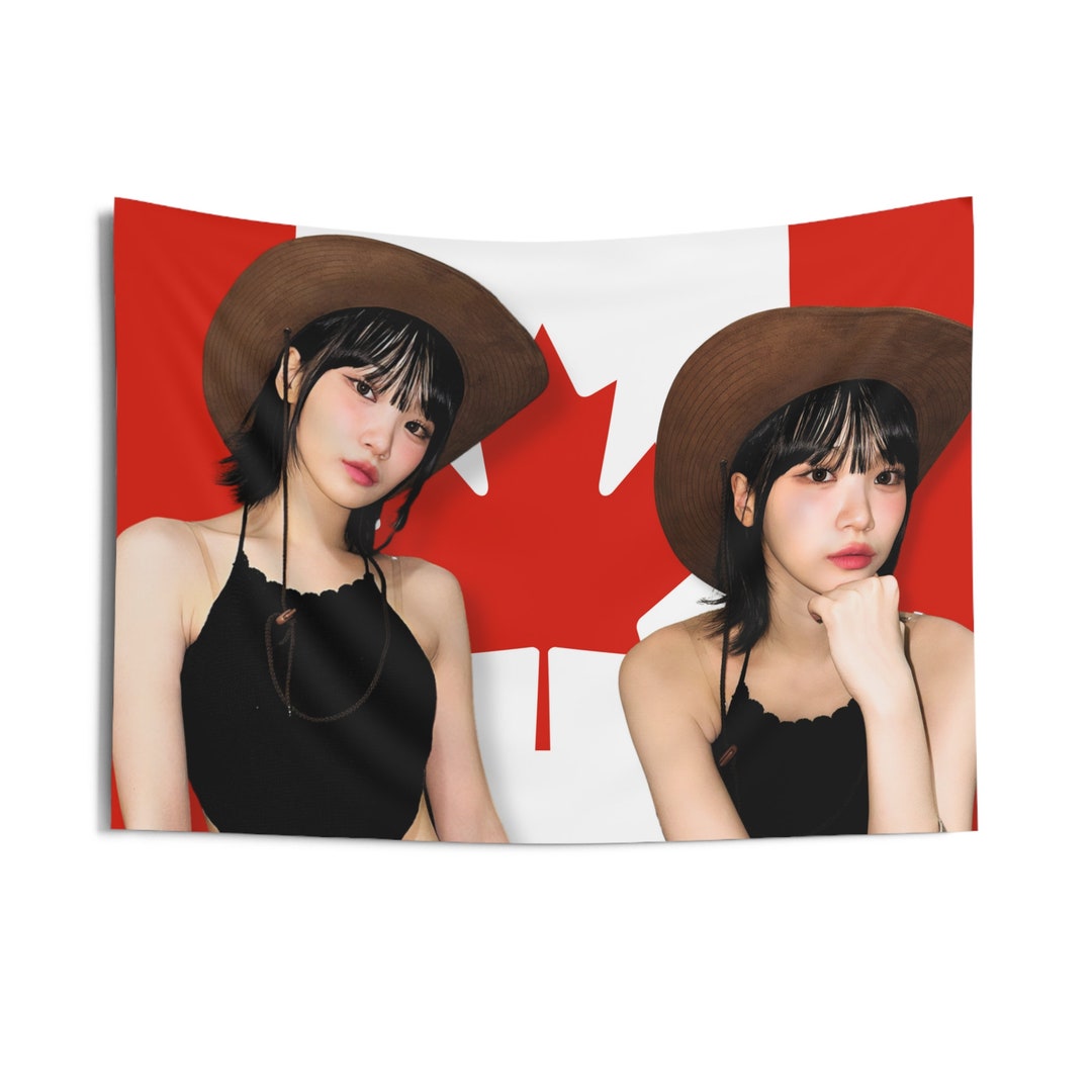 LE SSERAFIM Chaewon Flag Banner, Le Sserafim Chaewon Kpop Canadian Flag ...