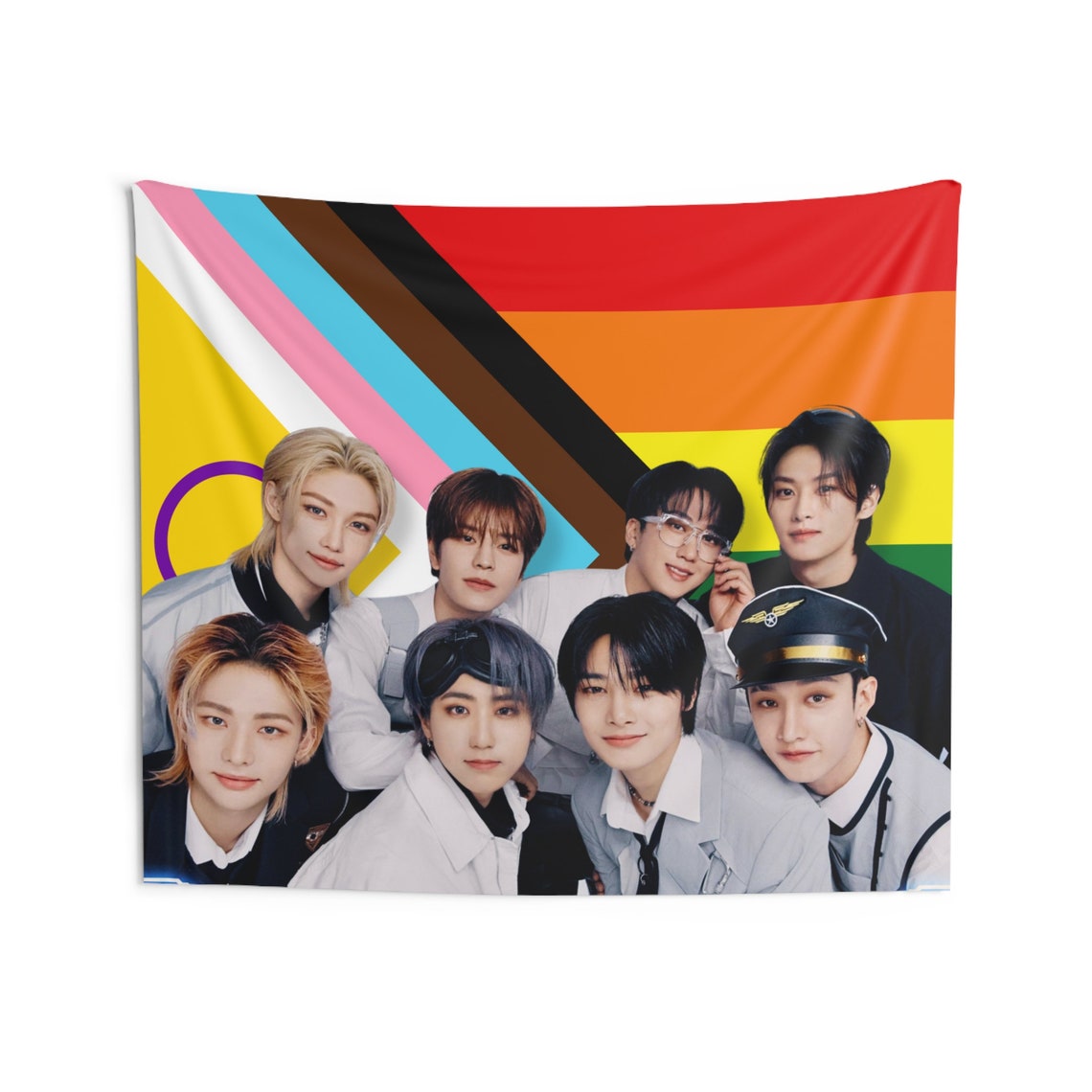 Skz Group Photo Pride Flag Straykids Members Kpop Pride - Etsy