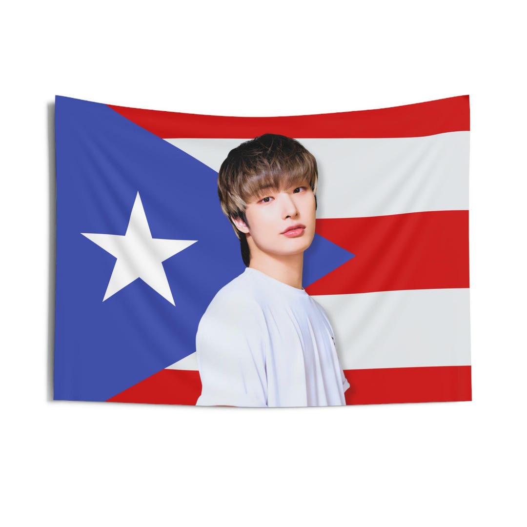 ATEEZ Mingi Puerto Rico Flag Banner, Ateez Tour 2024 Kpop Flag, Ateez ...
