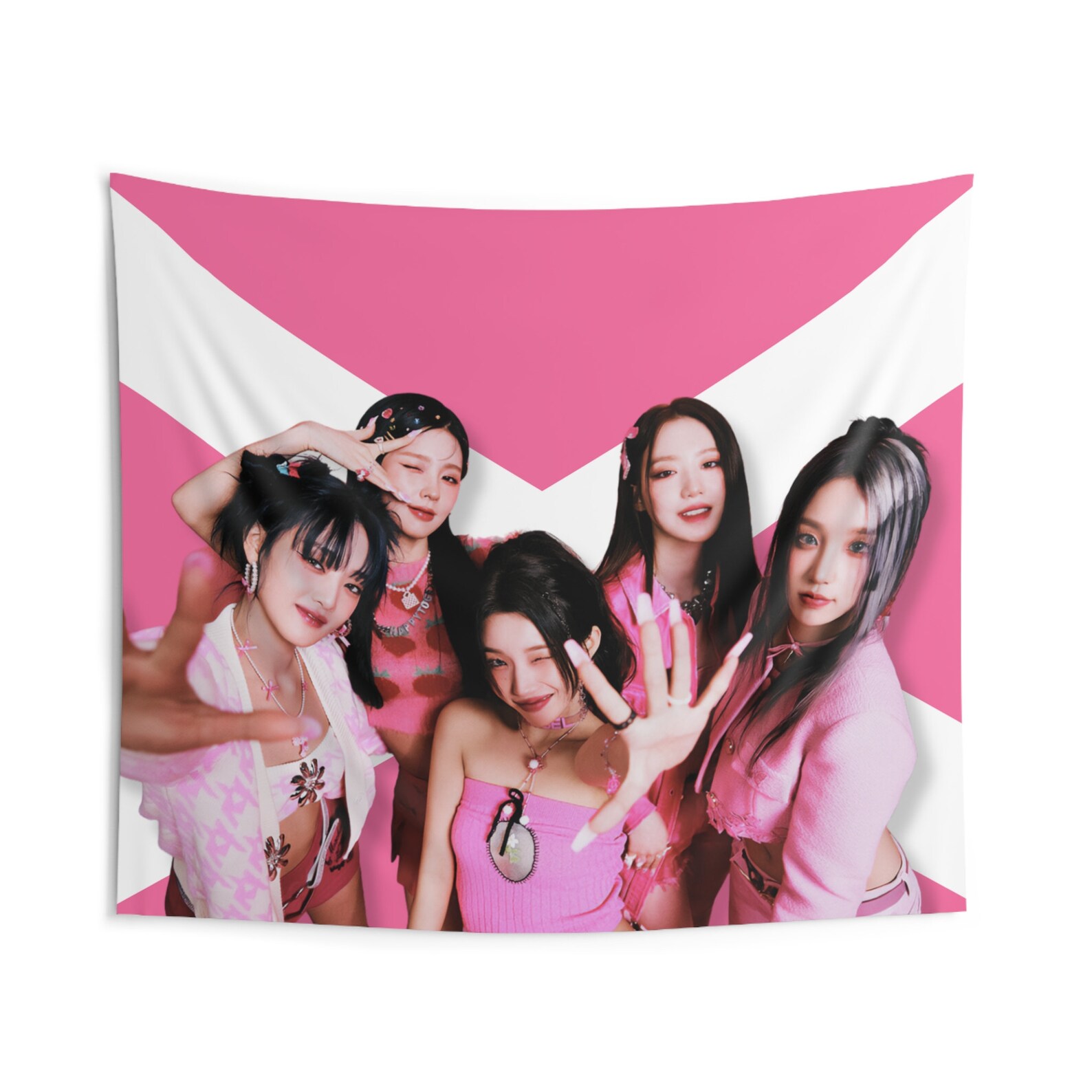 G I-DLE Members Flag Banner, (g)i-dle Group Photo Kpop Flag Tapestry ...