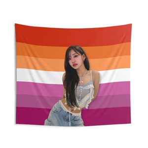 KISS of LIFE Julie Lesbian Flag Banner, Kiof Kiss of Life Kpop Flag ...