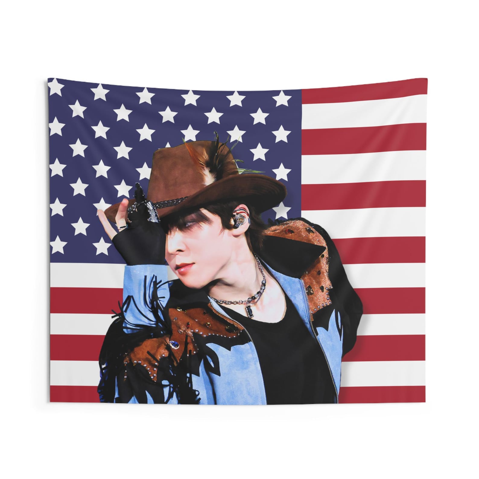 Ateez Yunho Cowboy America Flag, Yunho Ateez Members Kpop Flag, Ateez ...