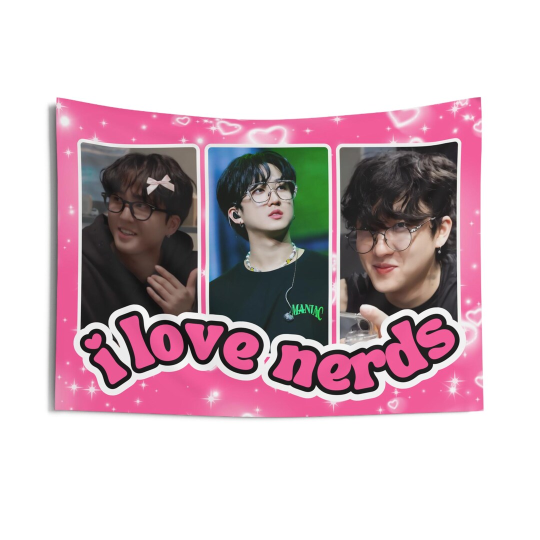 Skz Changbin I Love Nerds Concert Banner, Ate Stray Kids Kpop Flag, Skz ...
