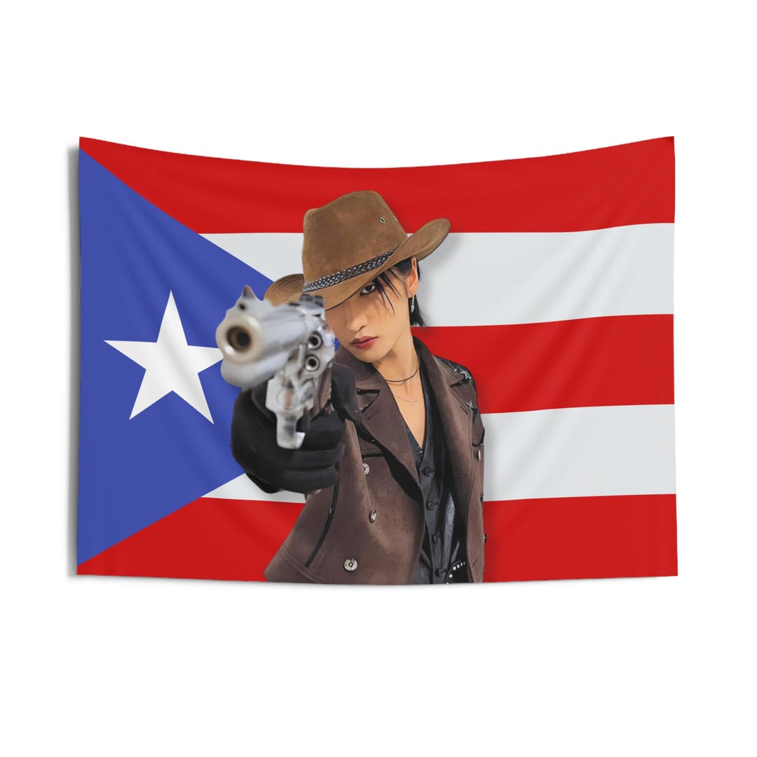 Ateez Seonghwa Cowboy Puerto Rico Flag, Ateez Members Kpop Flag, Ateez ...