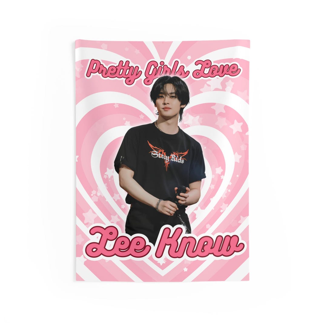 Skz Lee Know Pretty Girls Concert Banner, Stray Kids Members Kpop Flag ...