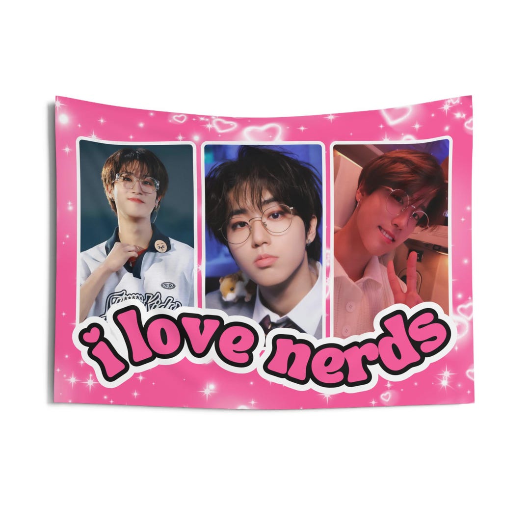 Skz Han Jisung I Love Nerds Concert Banner, Ate Stray Kids Kpop Flag ...
