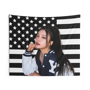 Itzy Yeji Varsity Jacket America Flag, Itzy World Tour 2024 Kpop Flag ...