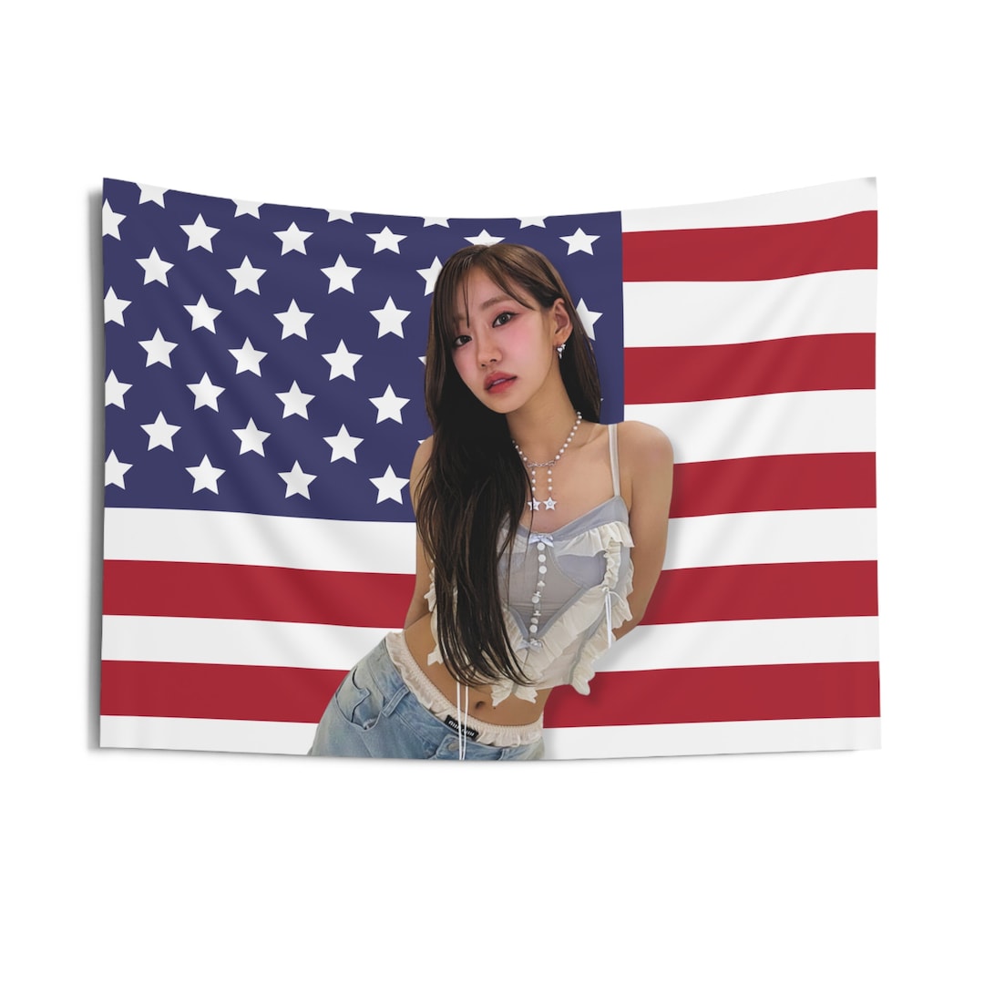 KISS of LIFE Julie America Flag Banner, Kiss of Life Kpop Flag, Nobody ...