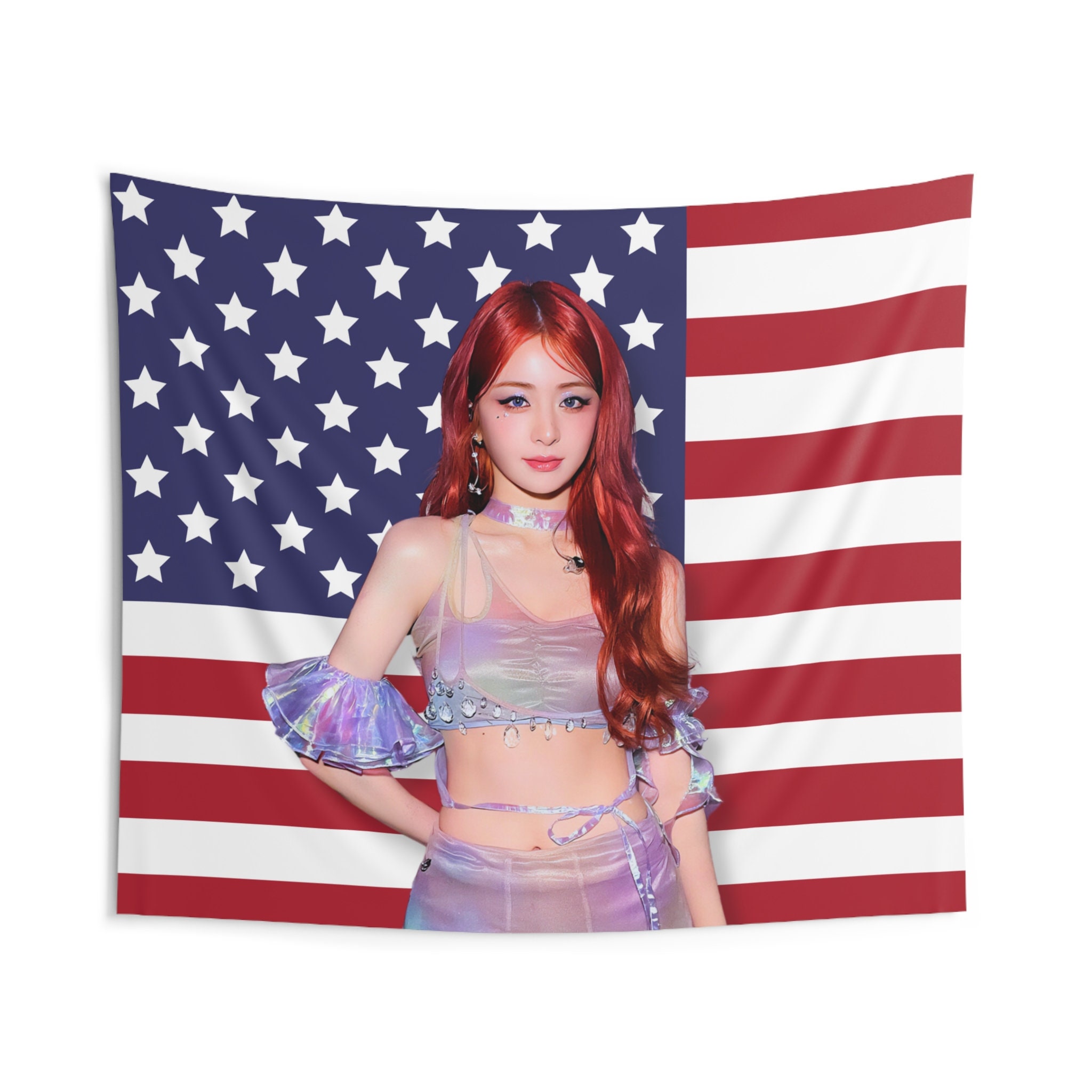 Le Sserafim Yunjin Flag Tapestries sold by Priya Singh | SKU 156477771 | 25% OFF Printerval