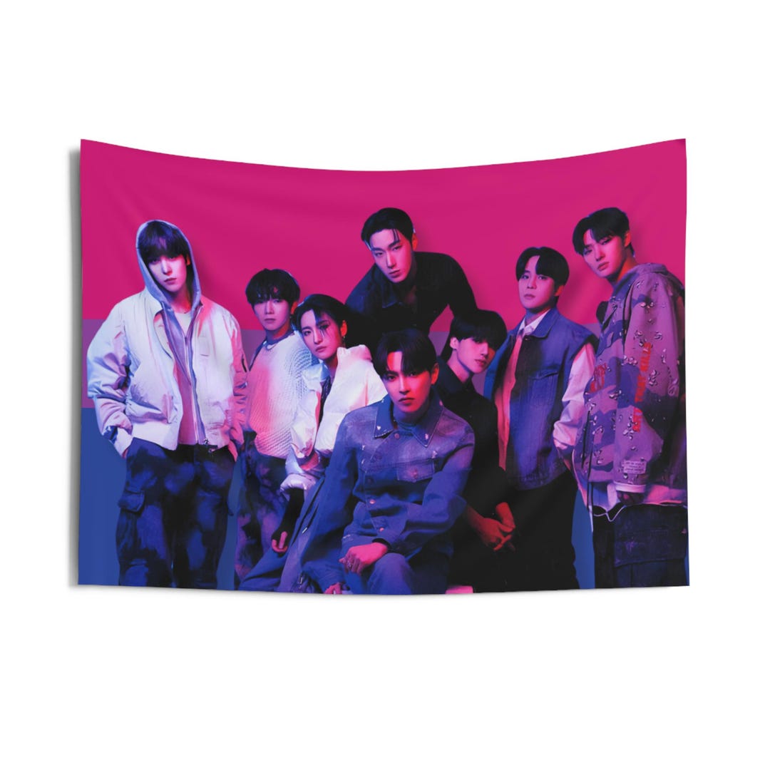 ATEEZ Members Bisexual Flag Banner, Ateez Tour 2024 Kpop Flag, Ateez ...