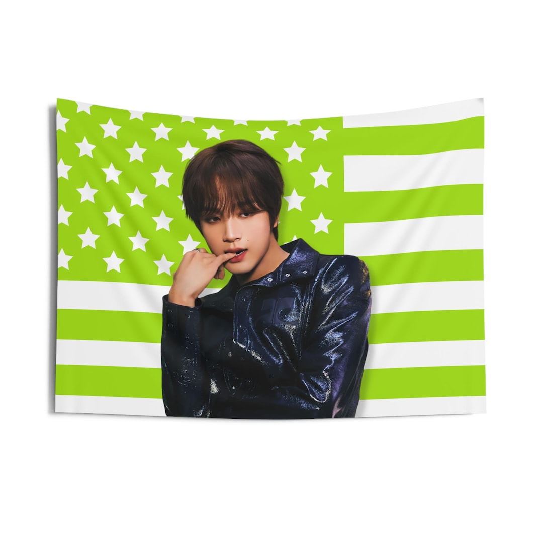 NCT Haechan Neon America Flag Banner, NCT Members Custom Kpop Flag, NCT ...