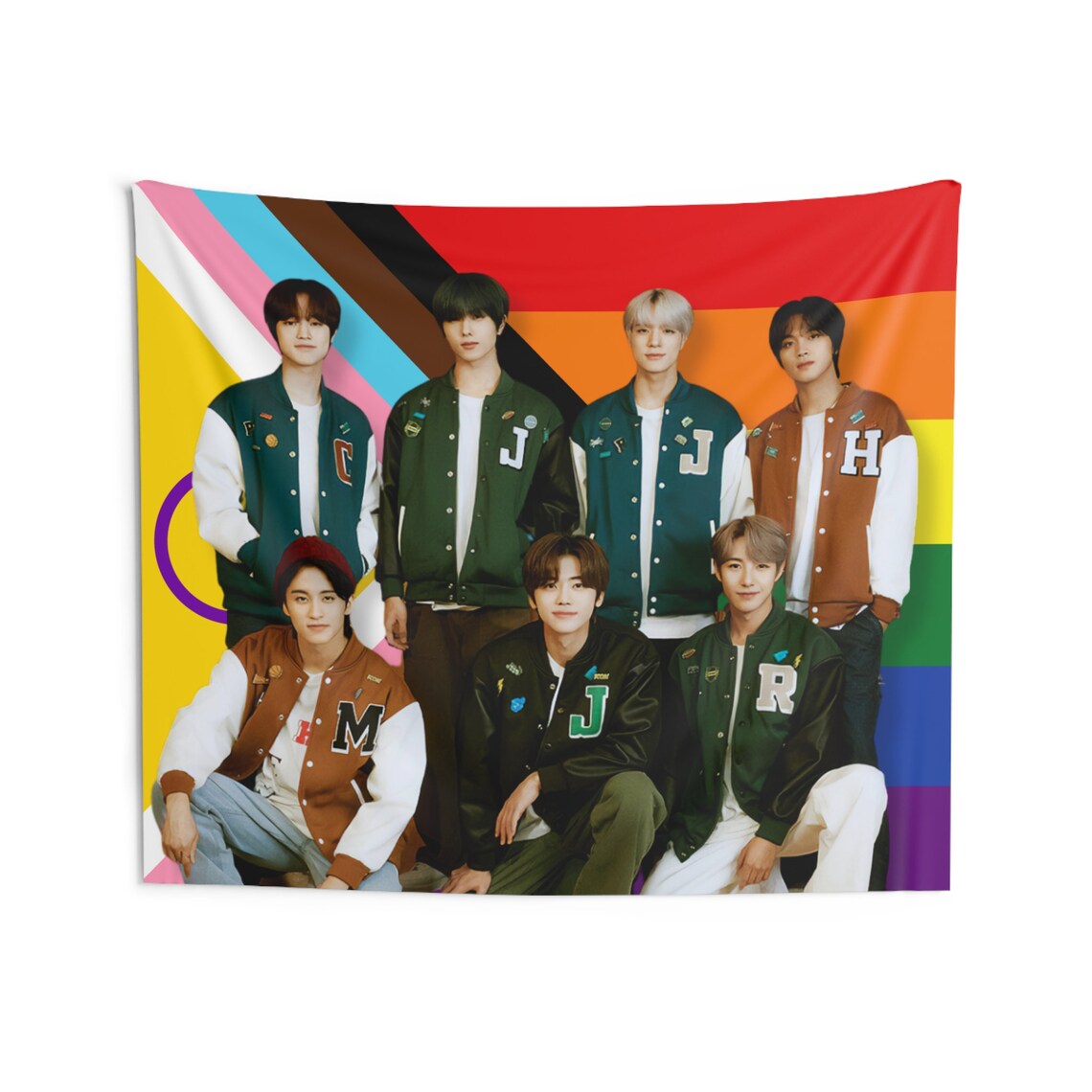 NCT Dream Group Photo Pride Flag, NCT Dream Members Kpop Pride Banner ...