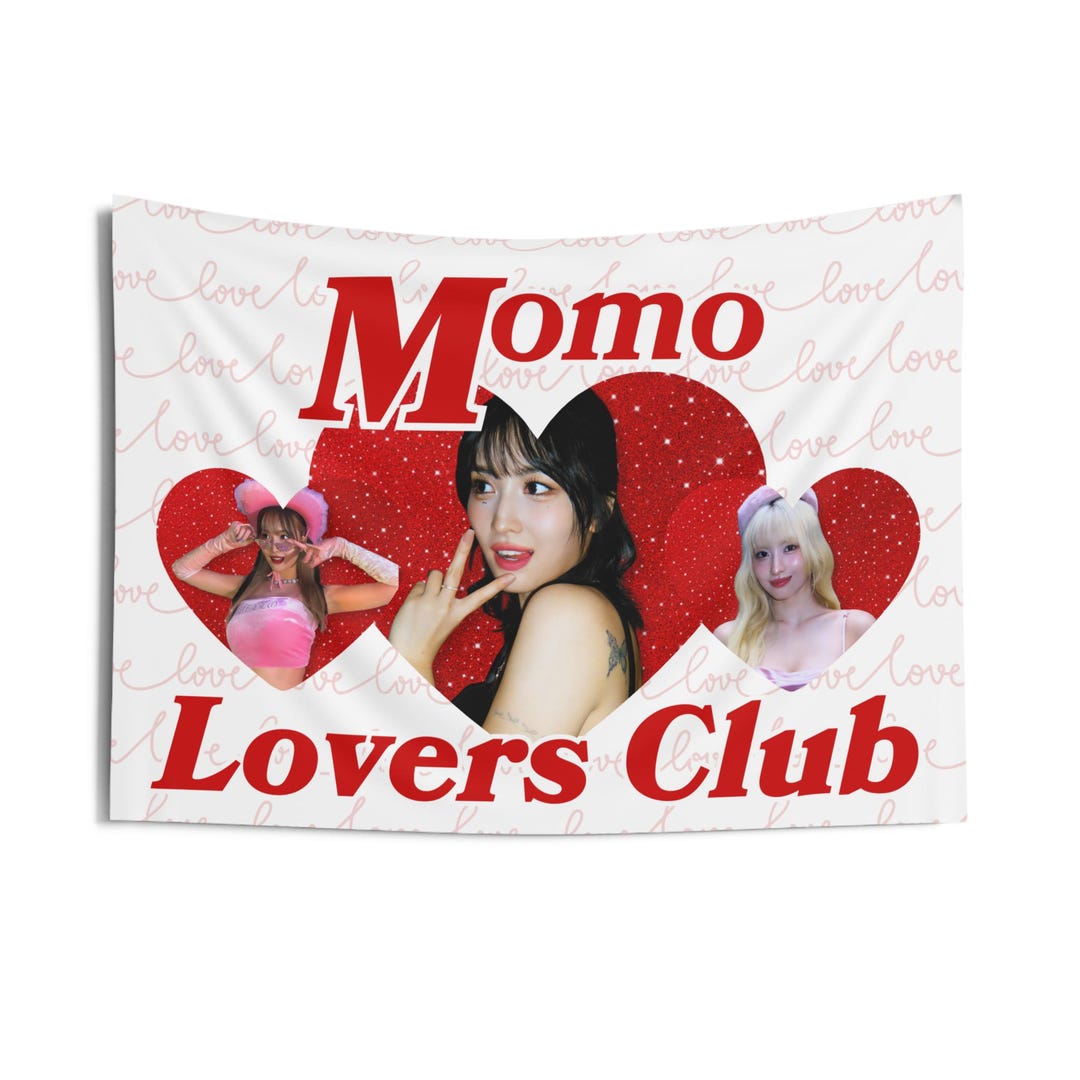 Twice Momo Photo Collage Lovers Club Flag Banner: Once Kpop Concert ...
