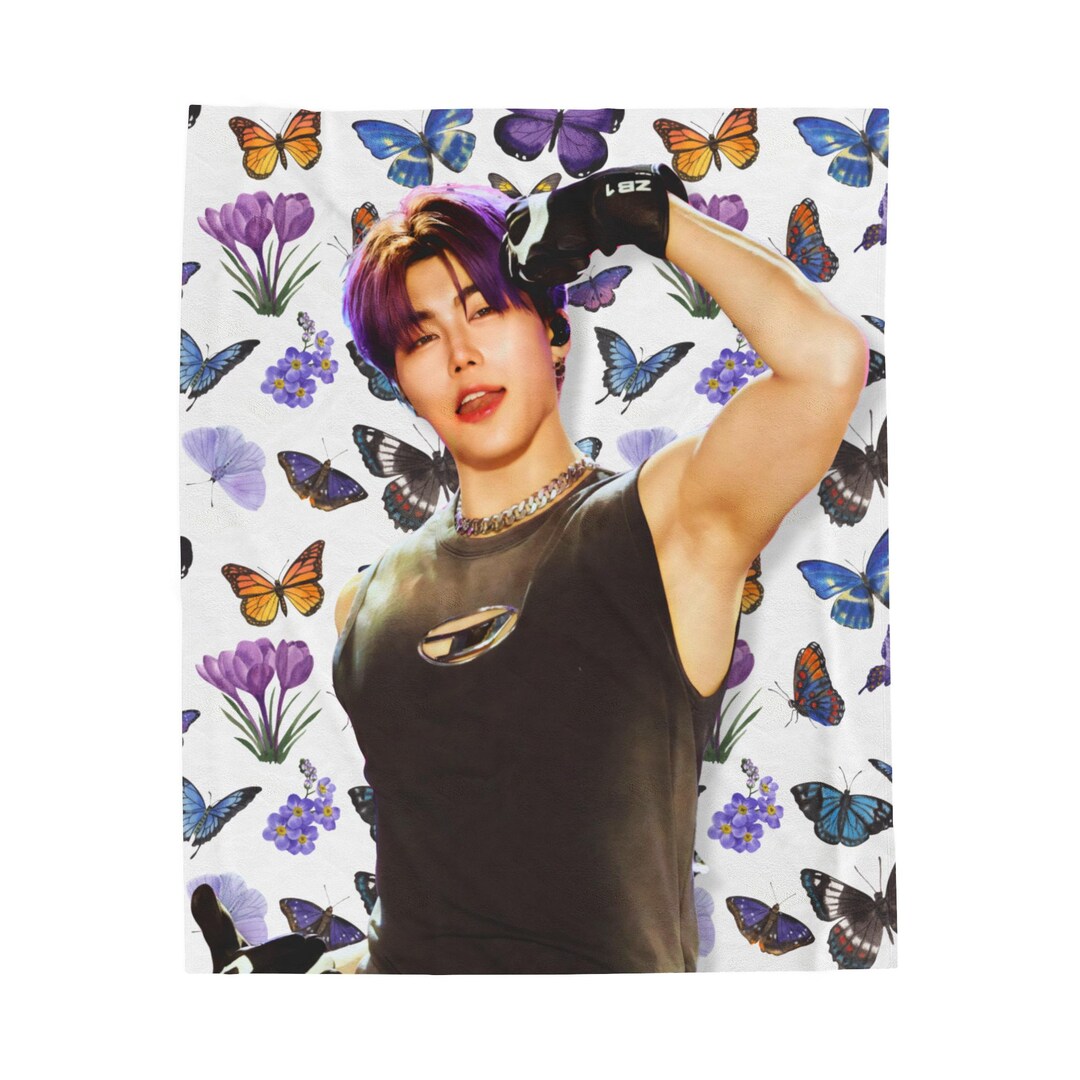 Zb1 Gunwook Purple Plush Blanket, Zerobaseone Kpop Blanket, ZB1 Members ...