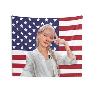 IU Concert America Flag Banner, Blonde IU Tour Kpop Flag Tapestry, IU ...